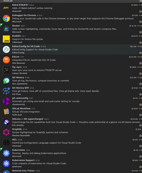 Namrans Notes • List Of Visualstudio Code Extension On My Laptop