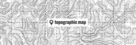 Topographic Map With Contour Lines Geographic Vector Image