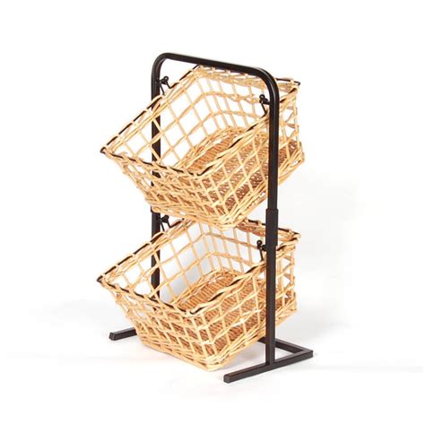 2 Tier Counter Display Basket Stand Bacon Basketware Limited