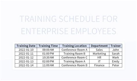 Arrangement Of Employee Induction Training Courses Excel Template And