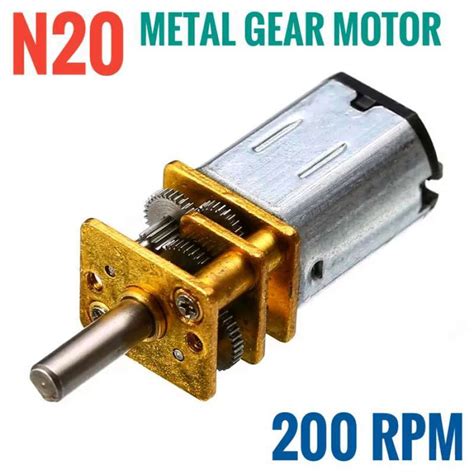 Promo 200rpm Mini Metal Gear Motor Dc N20 Gearbox 6v 12v Diy Arduino Ic 12v Diskon 23 Di