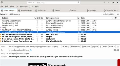 Get New Mail Button Is Gone Thunderbird Support Forum Mozilla Support