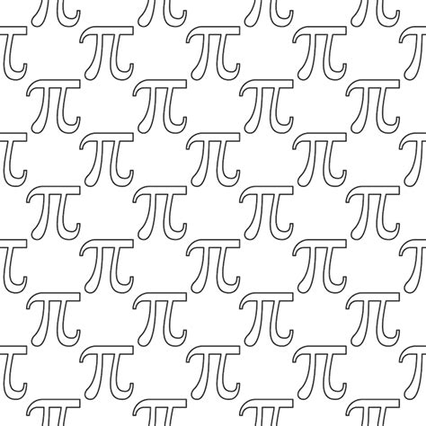 Premium Vector Pi Symbol Vector Math Concept Line Seamless Pattern