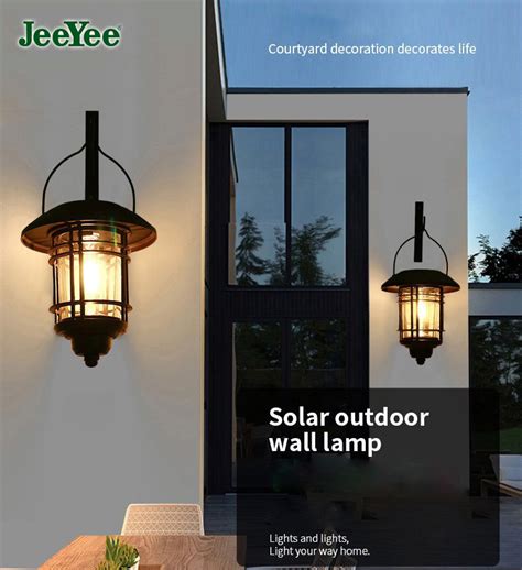 Jeeyee Garden Decoration Solar Outdoor Wall Light Solar Gate Light Portabla Lamp Outdoor