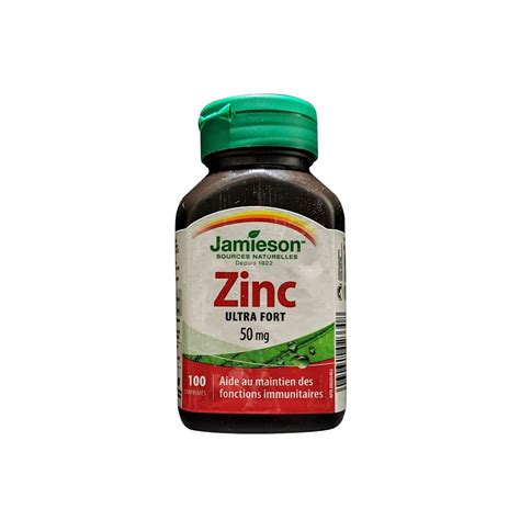 Jamieson Zinc 50 Mg Ultra Strength 100 Tablets Beyondrxca By 99