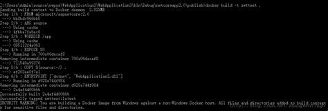 Window10的docker发布netcore20已配置适用于“linux”的 Docker 服务器主机但你的项目面向“windows