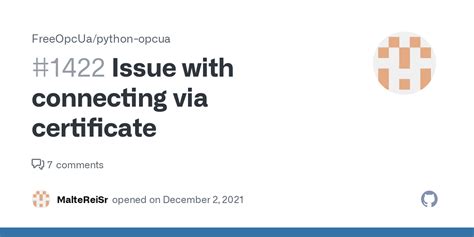 Issue With Connecting Via Certificate · Issue 1422 · Freeopcuapython