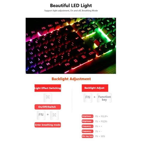 Membrane Gaming Keyboard Gaming Mouse Membrane Feeling RGB LED Backlit Gamer Keyboards Wired