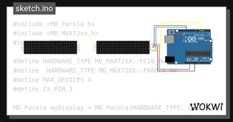 DotMatrix Wokwi ESP STM Arduino Simulator