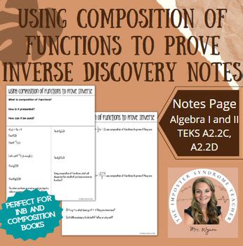 Using Composition Of Functions To Prove Inverse Discovery Notes INB