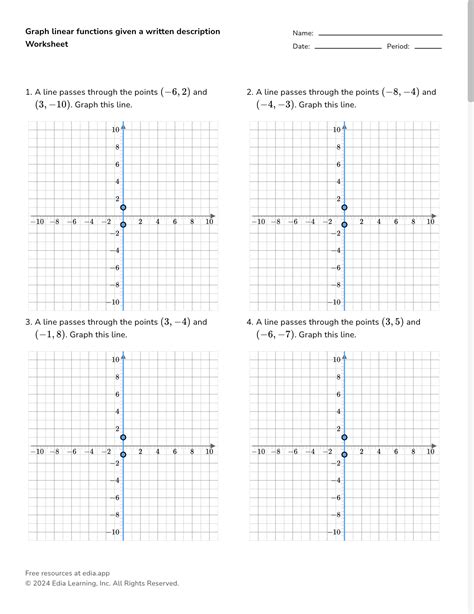 Graphing Linear Functions Worksheet 2 Graphing Lines Worksheets 15