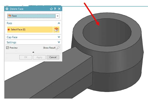 synchronous modeling top 3 tools move face delete face resize face