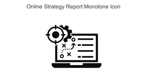 Online Strategy Report Monotone Icon In Powerpoint Pptx Png And