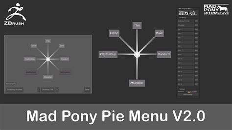 Zbrush Pie Menus V20 And V21 Youtube