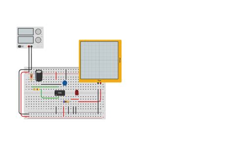 Circuit Design 555 Chip Blinking Led Tinkercad