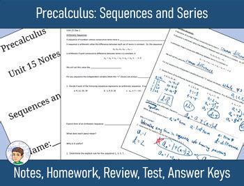 Precalculus Unit Sequences And Series Notes HW Review Test Answers