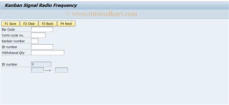 pkrf22 sap tcode quantity signal with radio frequency