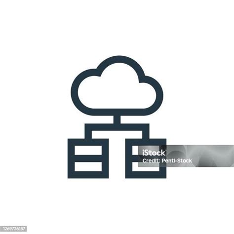 흰색 배경에서 격리된 서버 벡터 아이콘입니다 웹 사이트 디자인 및 모바일 앱 개발을 위한 개요 씬 라인 서버 아이콘 얇은 선 서버는 아이콘 벡터 그림을 간략하게 설명합니다