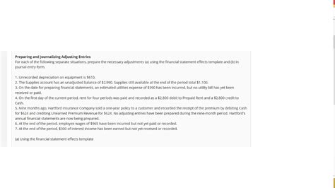 Solved Preparing And Journalizing Adjusting Entries For Each