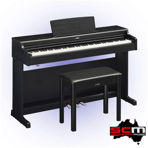 Yamaha Digital Piano Arius YDP-145B Black Walnut Cabinet with matching ...