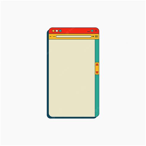 Premium Vector Retro Scroll Browser Illustration
