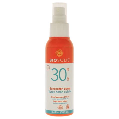 Biosolis Sunscreen Body Spray Lotion SPF 30 , 3.4 oz Sunscreen ...