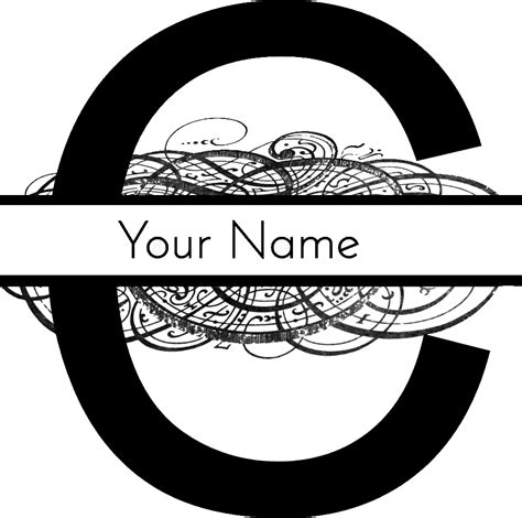 Letter C Monogram Customize Online Instant Download