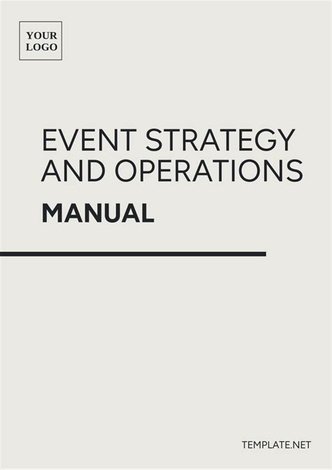 Free Event Strategy Operations Manual Template To Edit Online