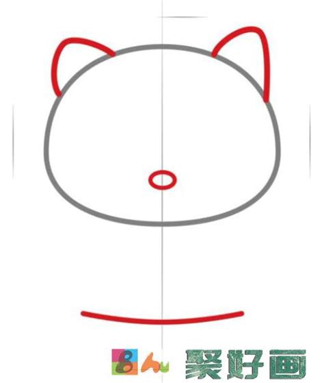 Hello Kitty简笔画的画法步骤教程怎么画简笔画教程 加加色