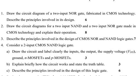 Circuit Diagram Of 3 Input Cmos Nor Gate Truth Table Circuit Diagram
