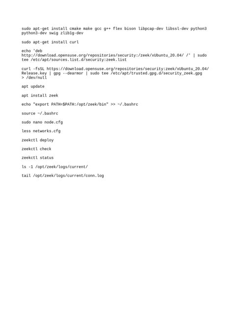 zeek ubuntu pdf