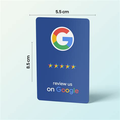 NFC Google Review Card With QR Code Lifetime Free PVC