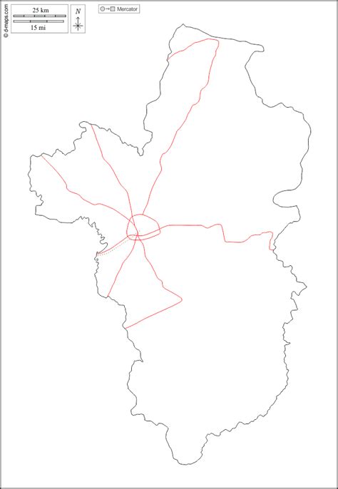 Ubon Ratchathani Free Map Free Blank Map Free Outline Map Free Base Map Outline Roads White