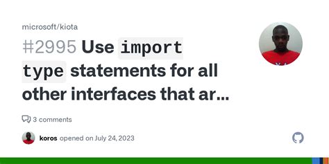 Use `import Type` Statements For All Other Interfaces That Are Declared Elsewhere Eg The