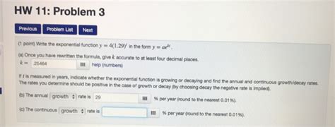 Solved Hw 11 Problem 2 Previous Problem Listnext 00 1