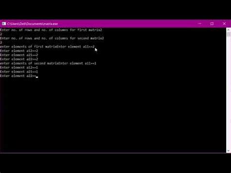 Lecture Matrix Multiplication Program D Array In C Part YouTube
