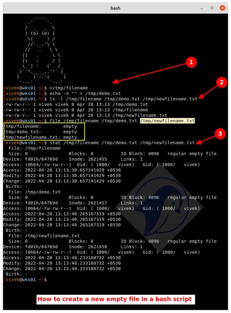 BASH Shell Create Empty Temporary Files Quickly - nixCraft