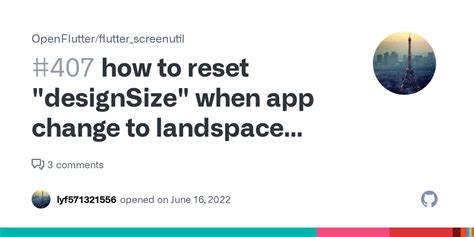 How To Reset DesignSize When App Change To Landspace From Portrait Issue OpenFlutter
