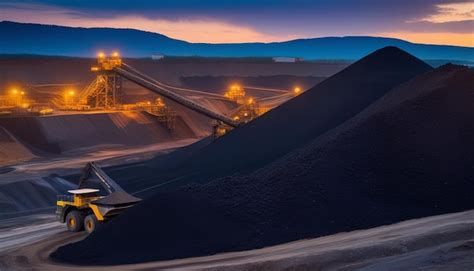 Exploring The Scale Of Coal Mining Operations Premium Ai Generated Image