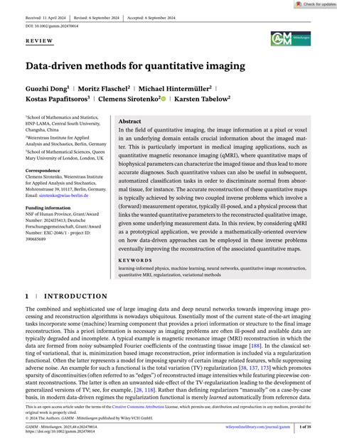 pdf data‐driven methods for quantitative imaging