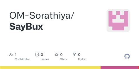 GitHub OM Sorathiya SayBux