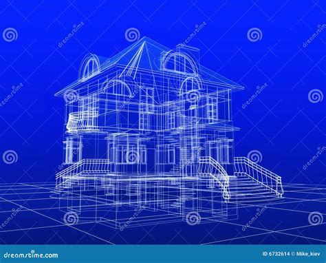 D House Blueprint Stock Images Image