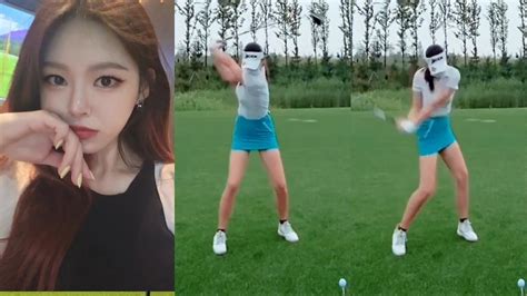 여신강림 체중이동도 과유불급~ 흔들리는 하체가 고민이시라면 좀 더 잡아놓고 치시길 강추 💖klpga프로 드라이버 아이언