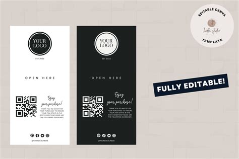 Editable Diy Box Seal Label Template Graphic By Haffa Studio · Creative