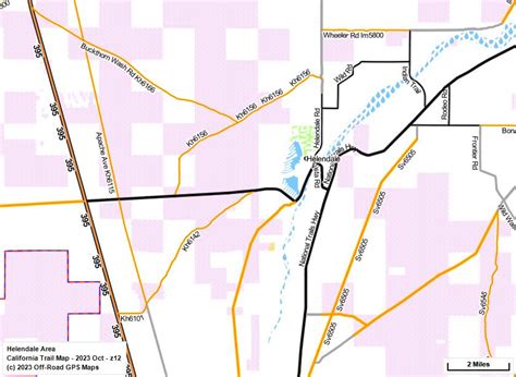 Kramer Hills And Helendale California Trail Map