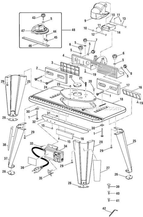 Router Table Parts Diagram