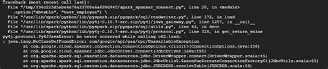 Spark JDBC Connection To Google Cloud Spanner Failure Stack Overflow