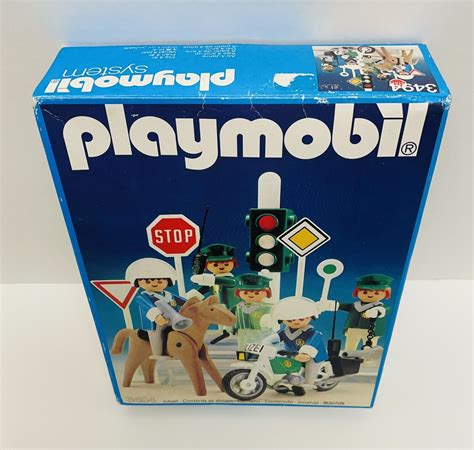 Playmobil City Life 3494 Traffic Police And Street Accessories 1985