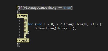 Razor Misinterprets JavaScript