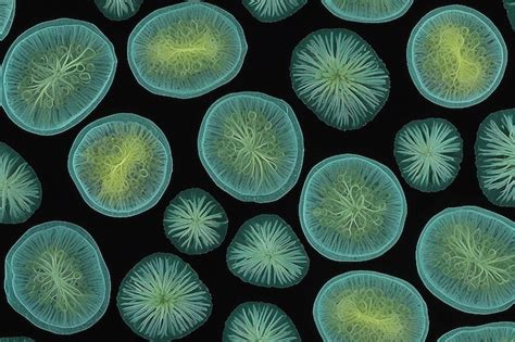 Plant Cells Viewed Via A Microscope Generative Ai Premium Ai Generated Image